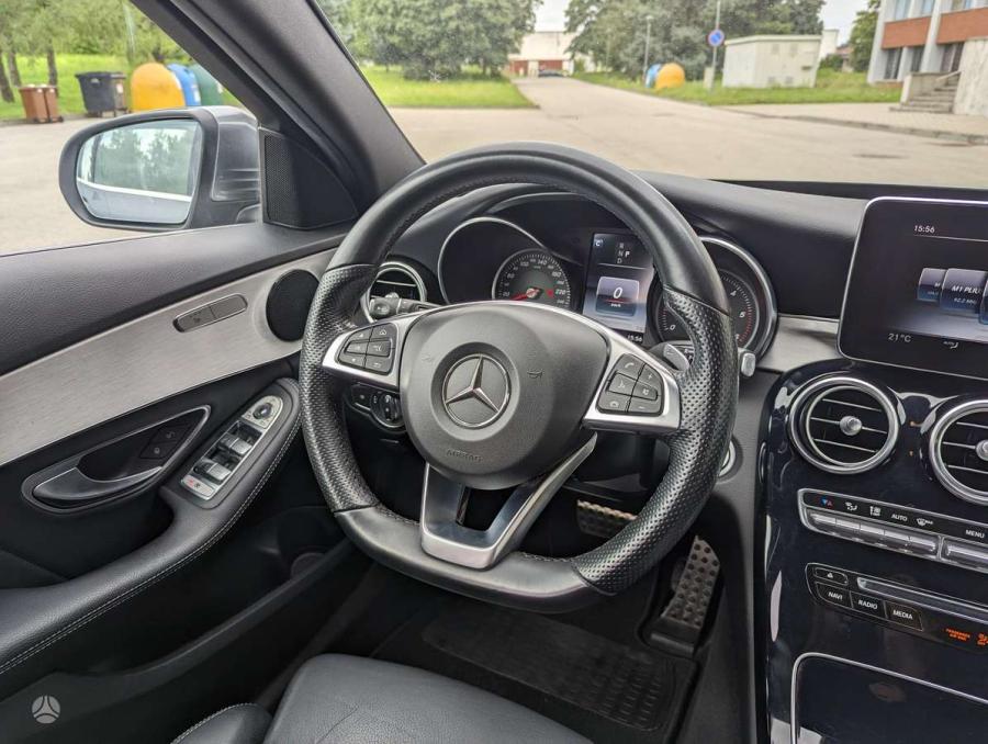Grey Mercedes-Benz C 200 2017 in Alytus, with an engine capacity of 2.14 L and mileage of 289 thousand km for 11350 €, photo 17 on AUTOMOTO.COM.LV
