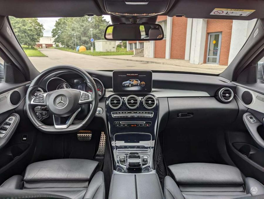 Grey Mercedes-Benz C 200 2017 in Alytus, with an engine capacity of 2.14 L and mileage of 289 thousand km for 11350 €, photo 20 on AUTOMOTO.COM.LV