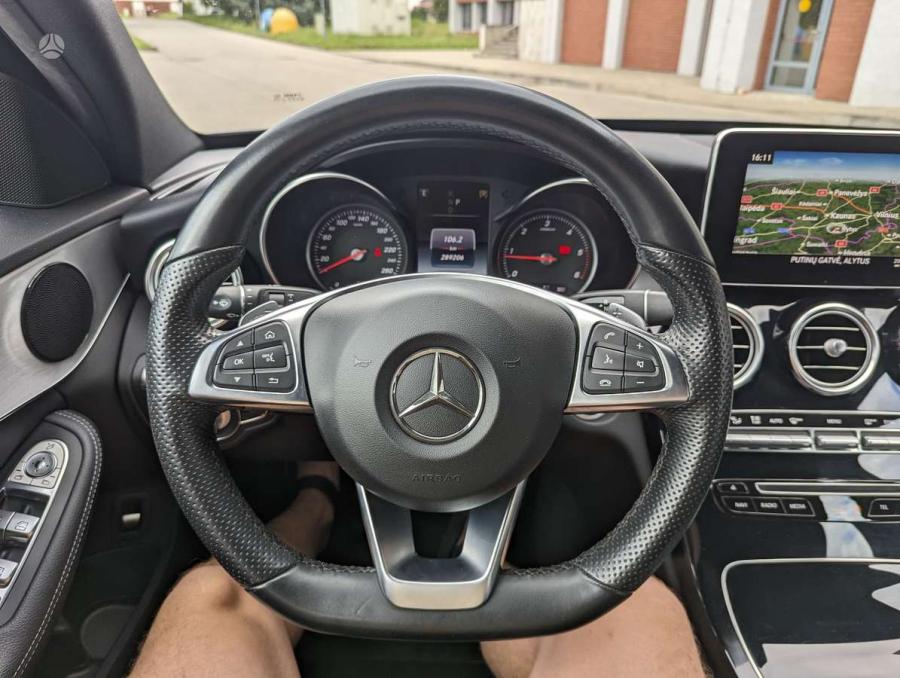 Grey Mercedes-Benz C 200 2017 in Alytus, with an engine capacity of 2.14 L and mileage of 289 thousand km for 11350 €, photo 28 on AUTOMOTO.COM.LV