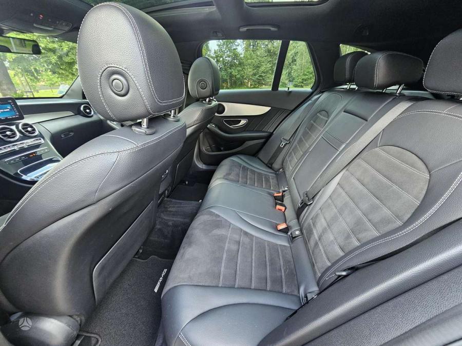 Grey Mercedes-Benz C 200 2019 in Taurage, with an engine capacity of 1.95 L and mileage of 205 thousand km for 14100 €, photo 15 on AUTOMOTO.COM.LV
