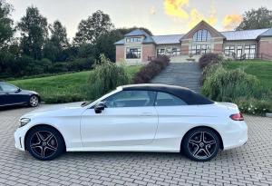 White Mercedes-Benz C 200 2019 in Vilnius, with an engine capacity of 1.50 L and mileage of 42 thousand km for 33900 €, photo 7 on AUTOMOTO.COM.LV