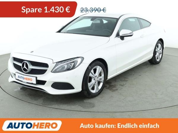 White Mercedes-Benz C 200 2018 in Kaunas, with an engine capacity of 2.00 L and mileage of 42 thousand km for 24419 €, photo 1 on AUTOMOTO.COM.LV