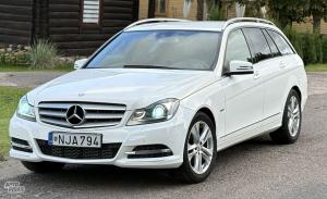 White Mercedes-Benz C 200 2013 in Ignalina, with an engine capacity of 2.10 L and mileage of 399 thousand km for 6400 €, photo  on AUTOMOTO.COM.LV