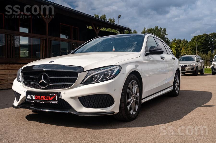 White Mercedes-Benz C 200 2016 in Riga, with an engine capacity of 2.20 L and mileage of 0 thousand km for 9950 €, photo 1 on AUTOMOTO.COM.LV