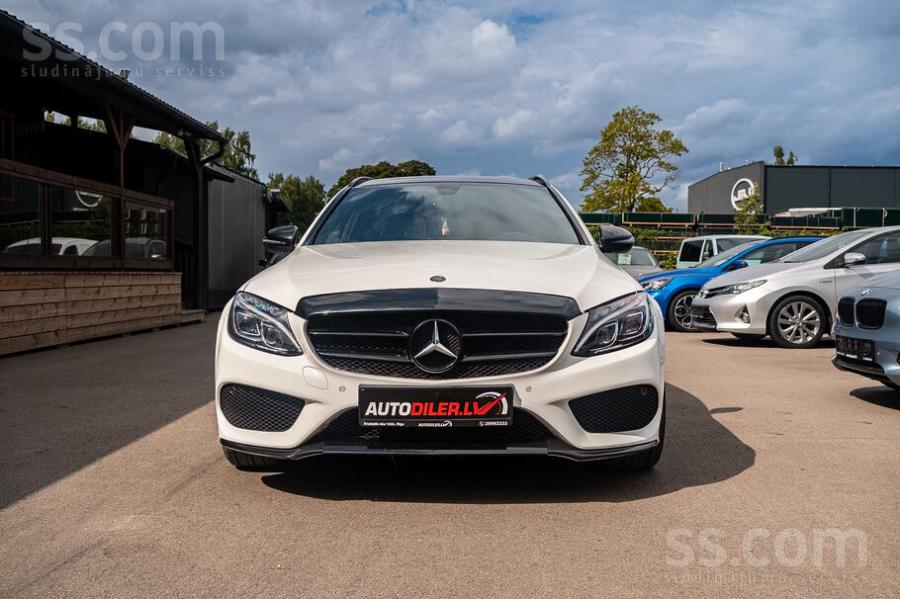 White Mercedes-Benz C 200 2016 in Riga, with an engine capacity of 2.20 L and mileage of 0 thousand km for 9950 €, photo 3 on AUTOMOTO.COM.LV