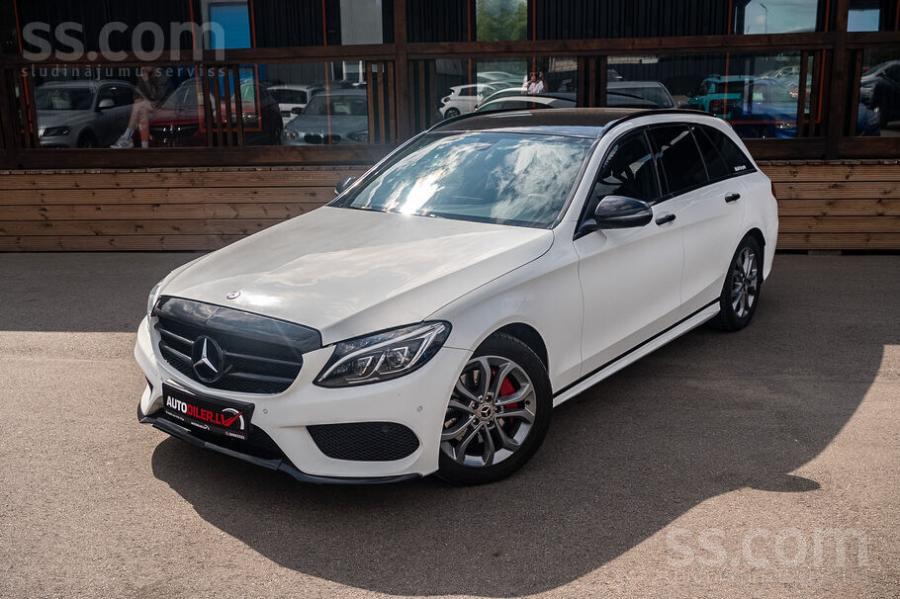 White Mercedes-Benz C 200 2016 in Riga, with an engine capacity of 2.20 L and mileage of 0 thousand km for 9950 €, photo 8 on AUTOMOTO.COM.LV