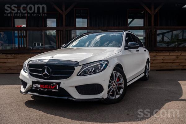 White Mercedes-Benz C 200 2016 in Riga, with an engine capacity of 2.20 L and mileage of 0 thousand km for 9950 €, photo 9 on AUTOMOTO.COM.LV