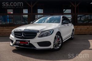 White Mercedes-Benz C 200 2016 in Riga, with an engine capacity of 2.20 L and mileage of 0 thousand km for 9950 €, photo 10 on AUTOMOTO.COM.LV