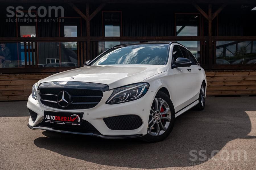White Mercedes-Benz C 200 2016 in Riga, with an engine capacity of 2.20 L and mileage of 0 thousand km for 9950 €, photo 10 on AUTOMOTO.COM.LV