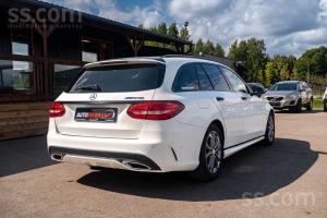 White Mercedes-Benz C 200 2016 in Riga, with an engine capacity of 2.20 L and mileage of 0 thousand km for 9950 €, photo 13 on AUTOMOTO.COM.LV