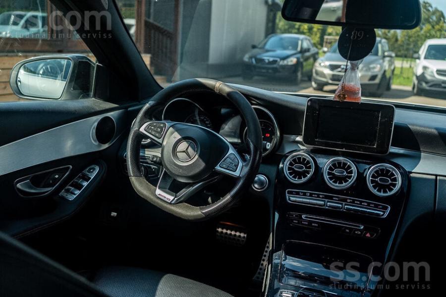 White Mercedes-Benz C 200 2016 in Riga, with an engine capacity of 2.20 L and mileage of 0 thousand km for 9950 €, photo 20 on AUTOMOTO.COM.LV