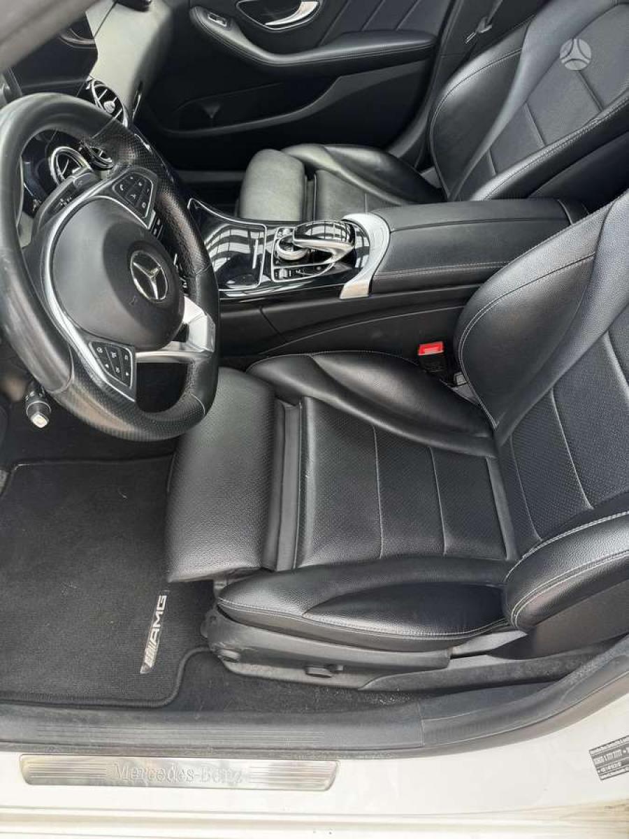 White Mercedes-Benz C 200 2018 in Kaunas, with an engine capacity of 2.14 L and mileage of 267 thousand km for 13900 €, photo 12 on AUTOMOTO.COM.LV