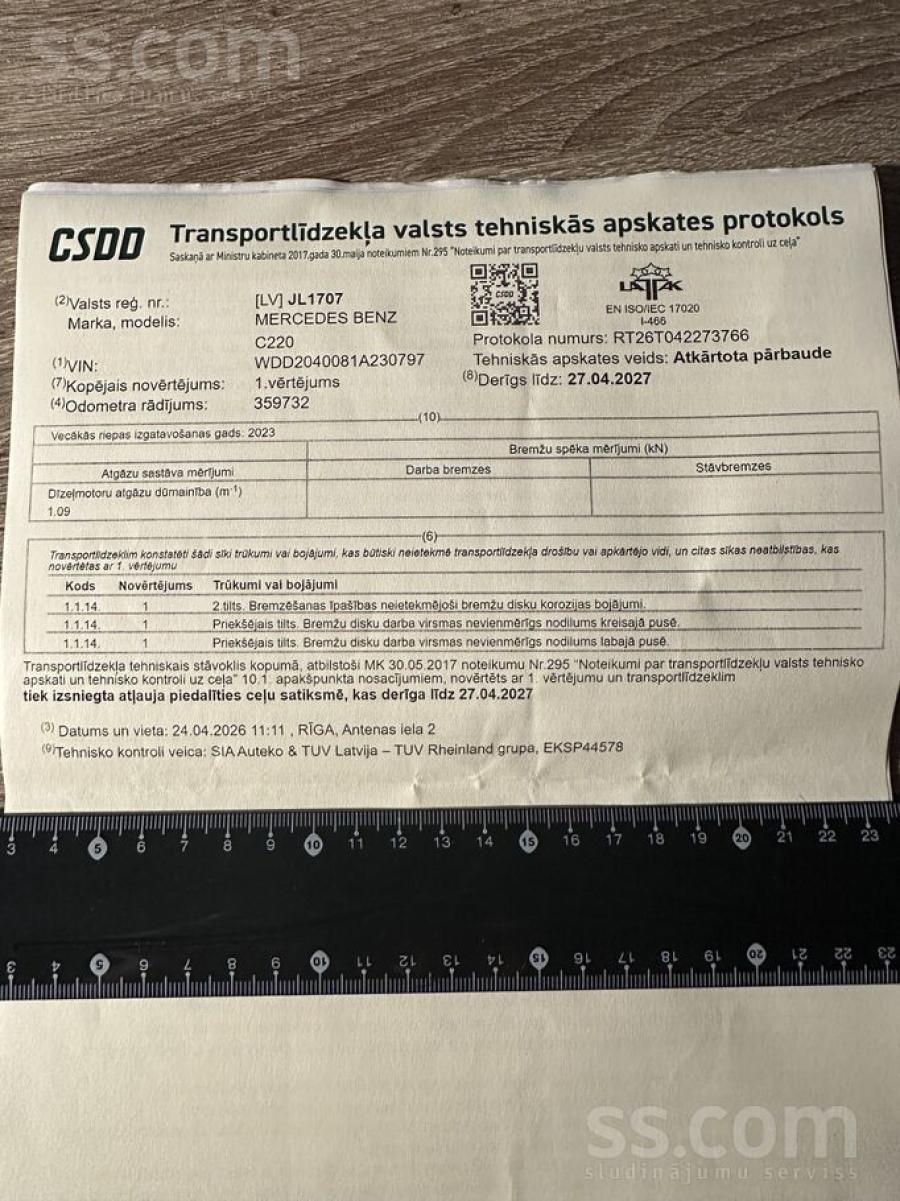 Melns Mercedes-Benz c-220 2009 Rīga, ar dzinēja tilpumu 2.20 L un nobraukumu 361 tūkst. km par 4200 €, foto 9 vietnē AUTOMOTO.COM.LV