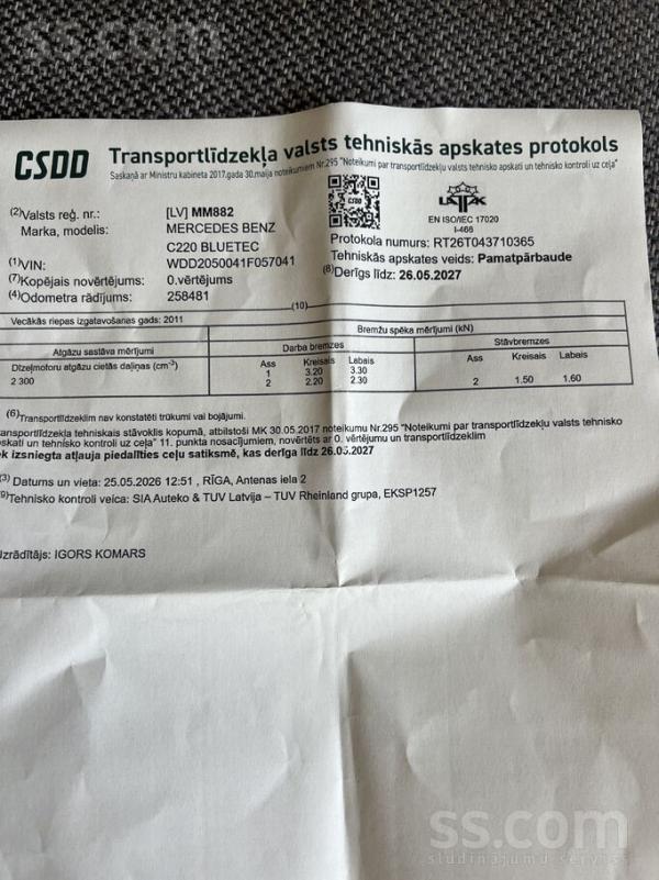 Melns Mercedes-Benz c-220 2014 Rīga, ar dzinēja tilpumu 2.20 L un nobraukumu 254 tūkst. km par 11500 €, foto 9 vietnē AUTOMOTO.COM.LV