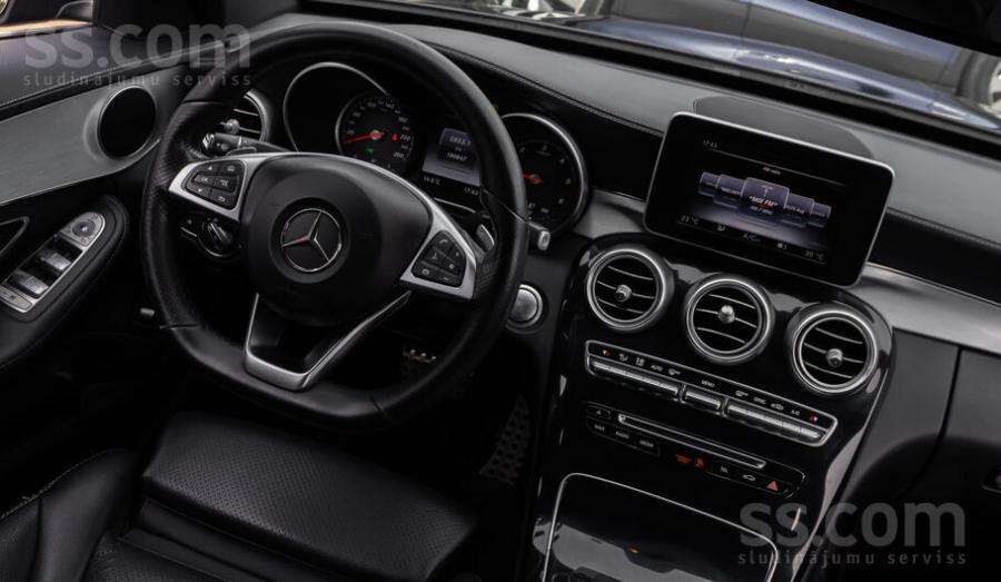 Black Mercedes-Benz c-220 2015 in Jelgava, with an engine capacity of 2.20 L and mileage of 181 thousand km for 15900 €, photo 11 on AUTOMOTO.COM.LV