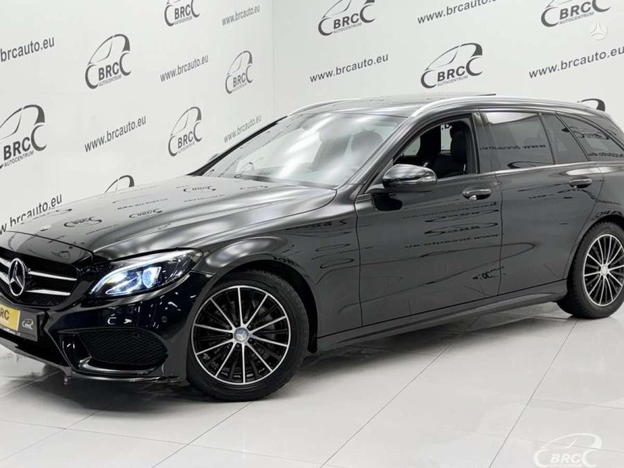 Black Mercedes-Benz c-220 2017 in Vilnius, with an engine capacity of 2.14 L and mileage of 195 thousand km for 13900 €, photo 1 on AUTOMOTO.COM.LV