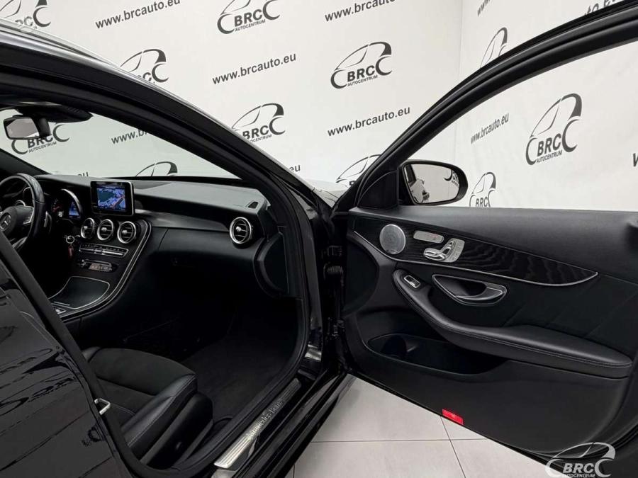 Black Mercedes-Benz c-220 2017 in Vilnius, with an engine capacity of 2.14 L and mileage of 195 thousand km for 13900 €, photo 9 on AUTOMOTO.COM.LV