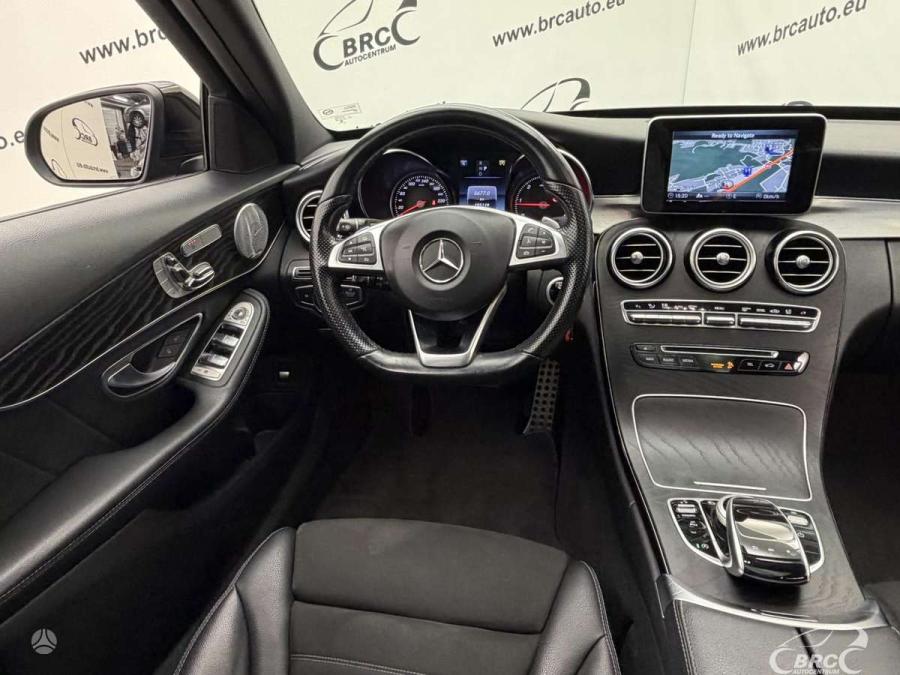 Black Mercedes-Benz c-220 2017 in Vilnius, with an engine capacity of 2.14 L and mileage of 195 thousand km for 13900 €, photo 15 on AUTOMOTO.COM.LV