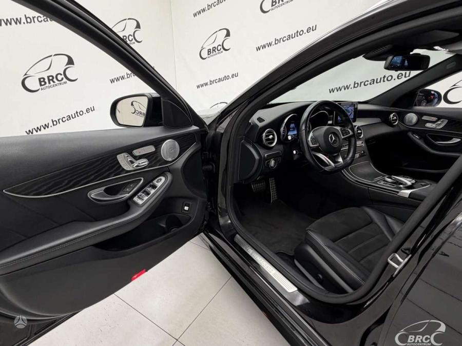 Black Mercedes-Benz c-220 2017 in Vilnius, with an engine capacity of 2.14 L and mileage of 195 thousand km for 13900 €, photo 20 on AUTOMOTO.COM.LV