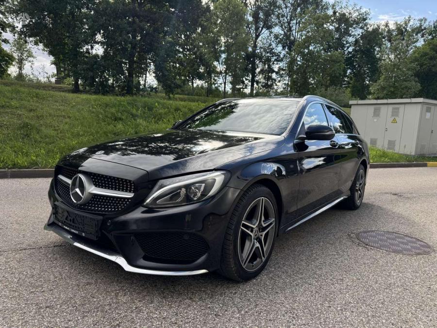 Black Mercedes-Benz c-220 2017 in Alytus, with an engine capacity of 2.20 L and mileage of 324 thousand km for 9950 €, photo 1 on AUTOMOTO.COM.LV