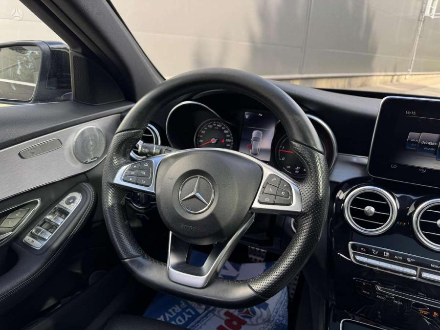 Black Mercedes-Benz c-220 2017 in Alytus, with an engine capacity of 2.20 L and mileage of 324 thousand km for 9950 €, photo 13 on AUTOMOTO.COM.LV