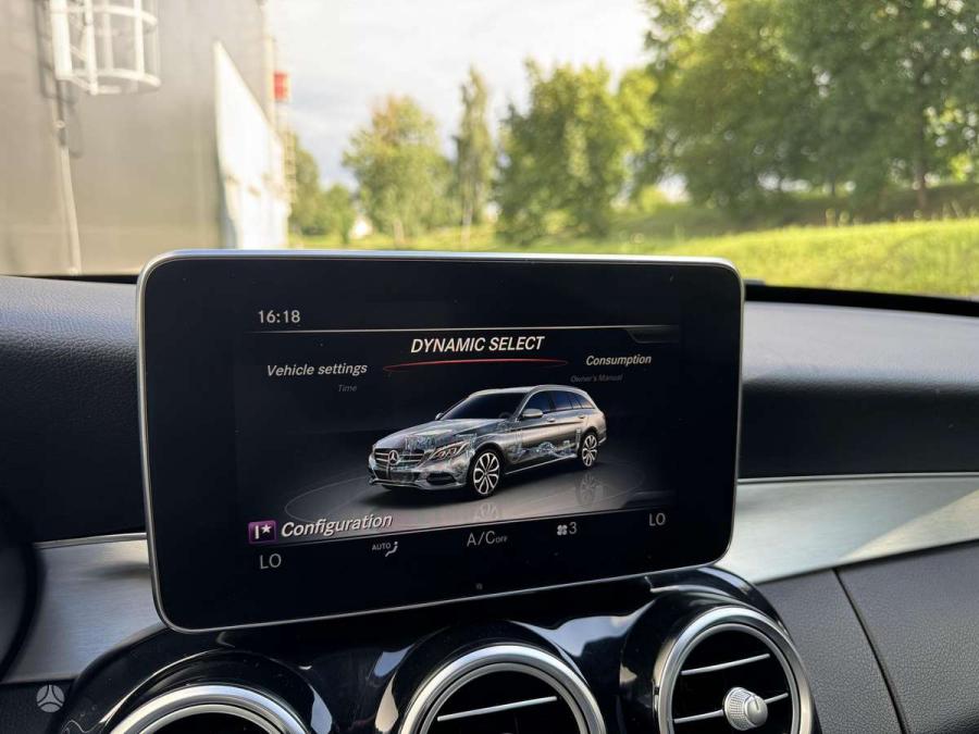 Black Mercedes-Benz c-220 2017 in Alytus, with an engine capacity of 2.20 L and mileage of 324 thousand km for 9950 €, photo 16 on AUTOMOTO.COM.LV