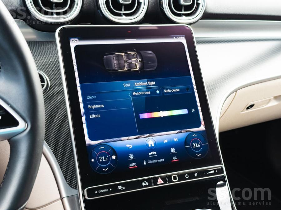 Черный Мерседес Ц 220 2022 в Рига, объемом двигателя 2.00 л и пробегом 64 тыс. км за 28900 €, фото 25 на AUTOMOTO.COM.LV