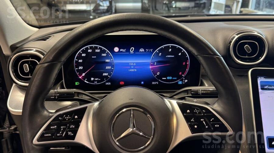 Blue Mercedes-Benz c-220 2021 in Riga, with an engine capacity of 2.00 L and mileage of 141 thousand km for 26990 €, photo 21 on AUTOMOTO.COM.LV