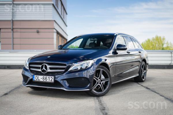 Blue Mercedes-Benz c-220 2018 in Riga, with an engine capacity of 2.20 L and mileage of 288 thousand km for 14990 €, photo 1 on AUTOMOTO.COM.LV