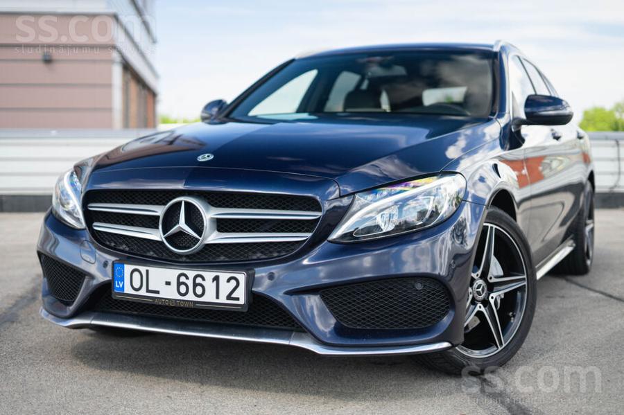 Blue Mercedes-Benz c-220 2018 in Riga, with an engine capacity of 2.20 L and mileage of 288 thousand km for 14990 €, photo 3 on AUTOMOTO.COM.LV