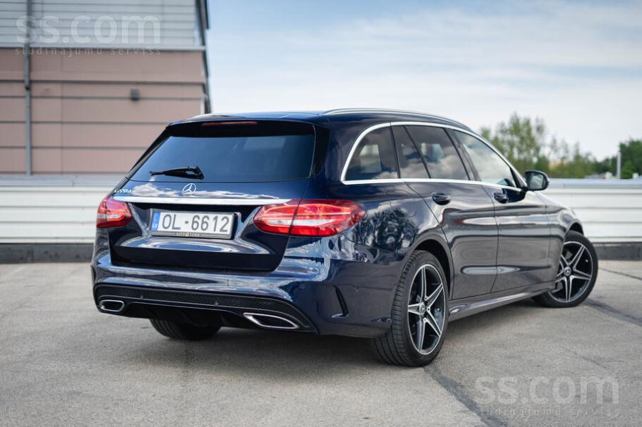 Blue Mercedes-Benz c-220 2018 in Riga, with an engine capacity of 2.20 L and mileage of 288 thousand km for 14990 €, photo 6 on AUTOMOTO.COM.LV
