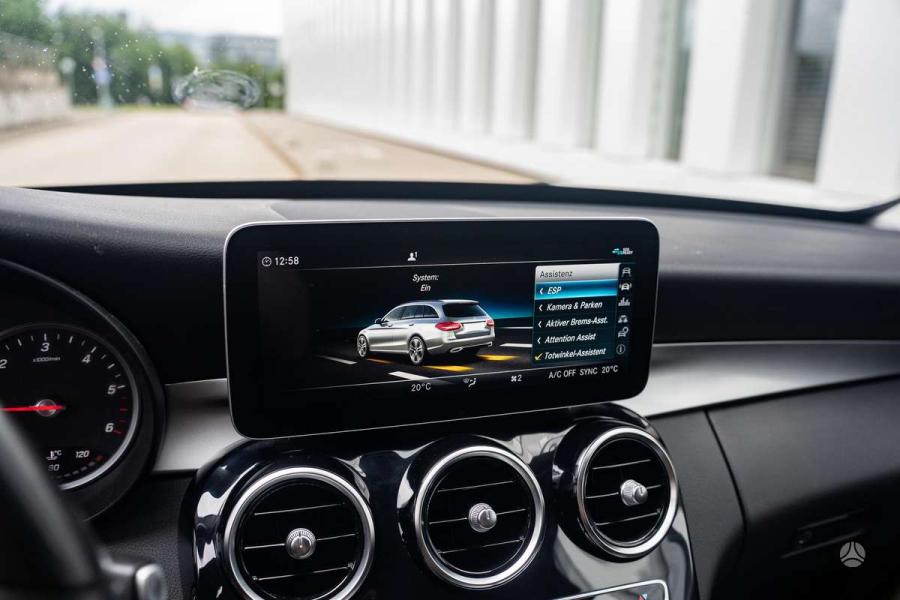 Blue Mercedes-Benz c-220 2018 in Vilnius, with an engine capacity of 1.95 L and mileage of 184 thousand km for 15490 €, photo 20 on AUTOMOTO.COM.LV