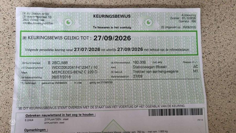 Brown Mercedes-Benz c-220 2016 in Siauliai, with an engine capacity of 2.14 L and mileage of 196 thousand km for 10650 €, photo 12 on AUTOMOTO.COM.LV