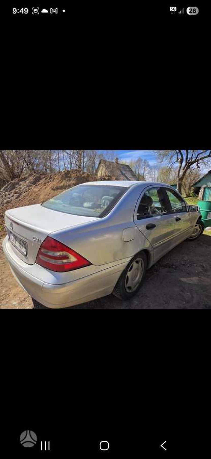 Pelēks Mercedes-Benz c-220 2004 Viļņa, ar dzinēja tilpumu 2.15 L un nobraukumu 300 tūkst. km par 1800 €, foto 5 vietnē AUTOMOTO.COM.LV