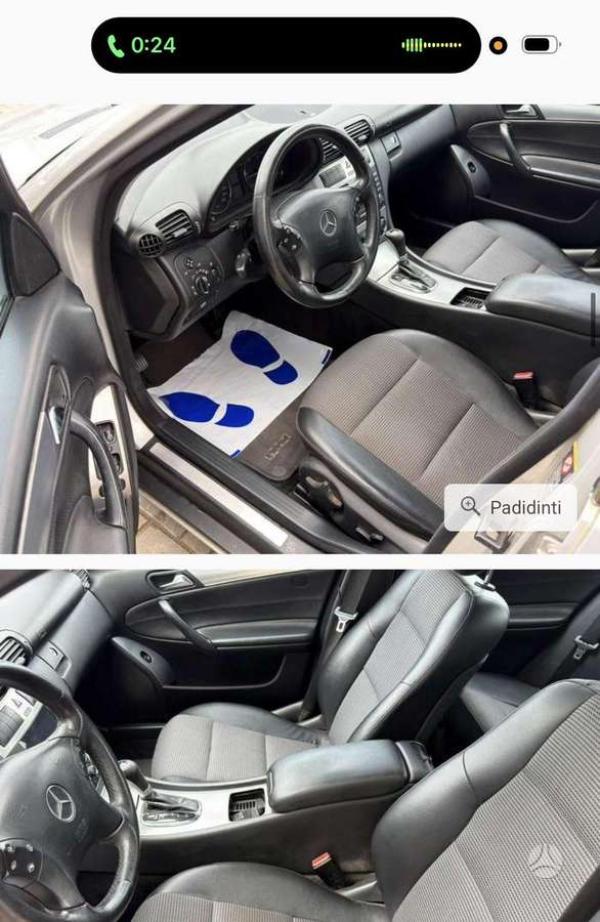 Grey Mercedes-Benz c-220 2004 in Vilnius, with an engine capacity of 2.20 L and mileage of 261 thousand km for 1650 €, photo 7 on AUTOMOTO.COM.LV