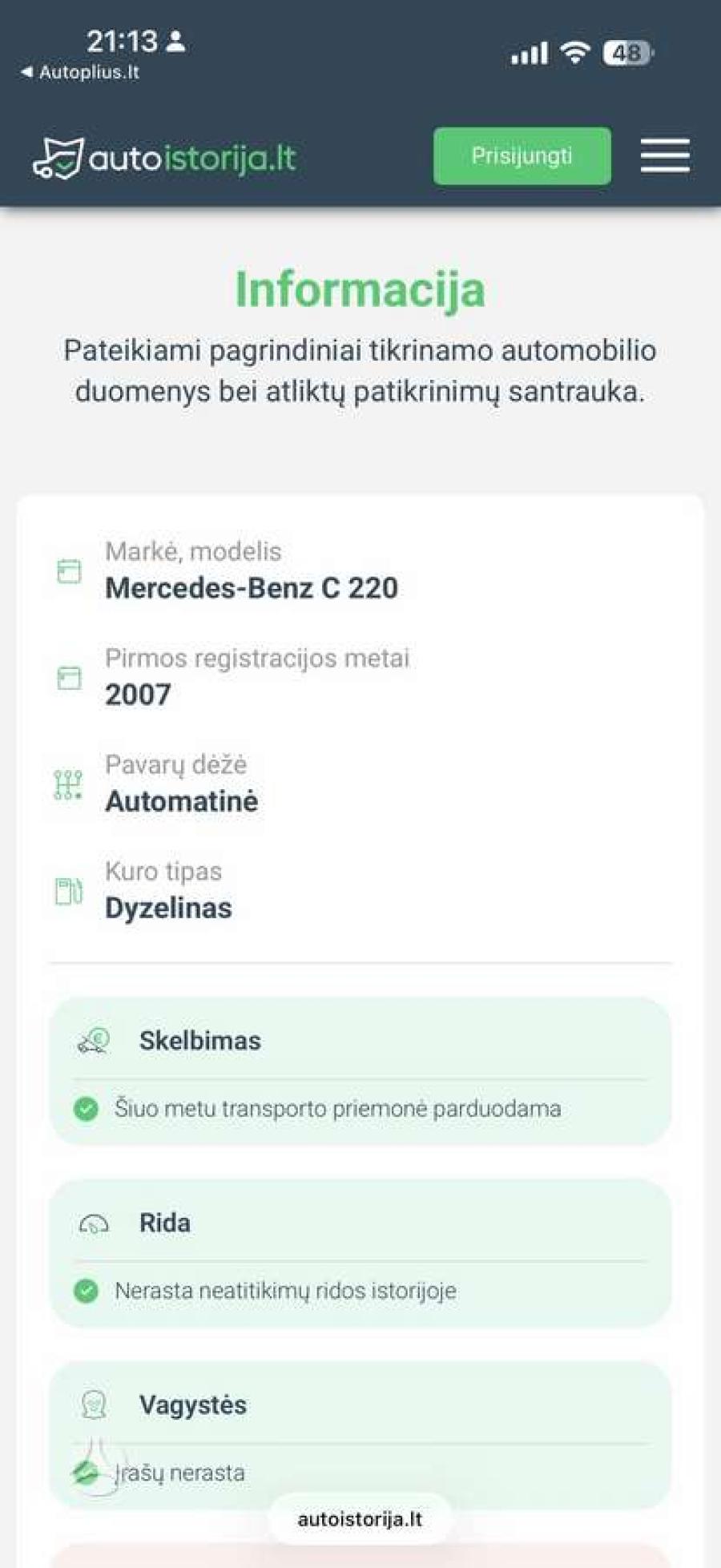 Серый Мерседес Ц 220 2007 в Каунас, объемом двигателя 2.15 л и пробегом 357 тыс. км за 4750 €, фото 19 на AUTOMOTO.COM.LV
