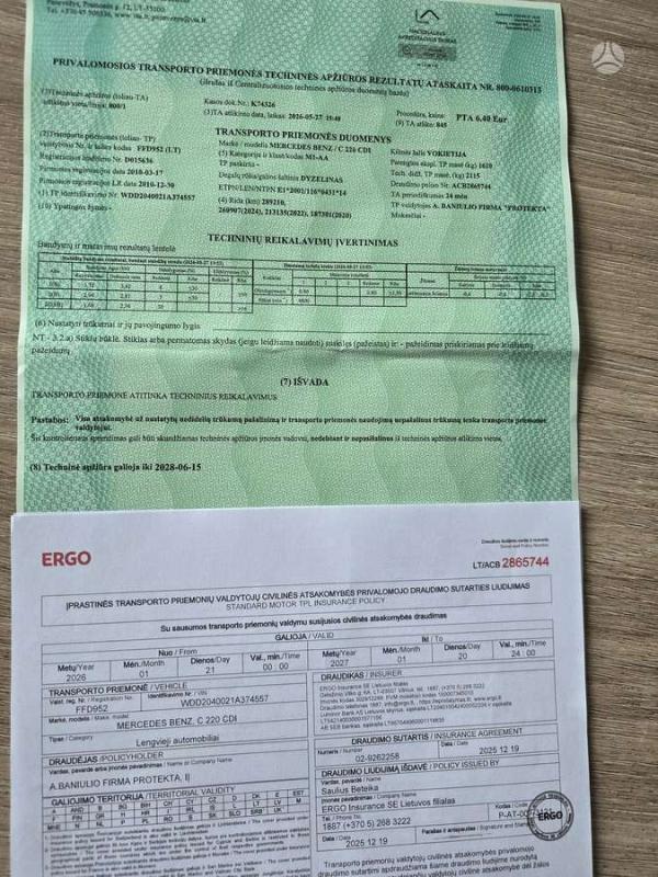 Серый Мерседес Ц 220 2010 в Паневежис, объемом двигателя 2.14 л и пробегом 289 тыс. км за 5900 €, фото 9 на AUTOMOTO.COM.LV