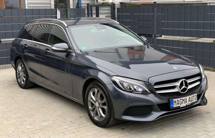Grey Mercedes-Benz c-220 2015 in Marijampole, with an engine capacity of 2.14 L and mileage of 243 thousand km for 11999 €, photo 1 on AUTOMOTO.COM.LV