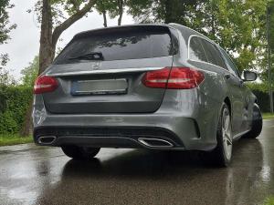 Grey Mercedes-Benz c-220 2017 in Kaunas, with an engine capacity of 2.14 L and mileage of 231 thousand km for 8900 €, photo 4 on AUTOMOTO.COM.LV