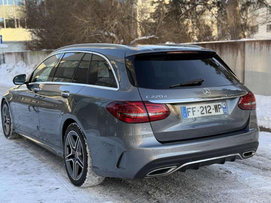 Grey Mercedes-Benz c-220 2019 in Vilnius, with an engine capacity of 1.95 L and mileage of 210 thousand km for 16500 €, photo 2 on AUTOMOTO.COM.LV