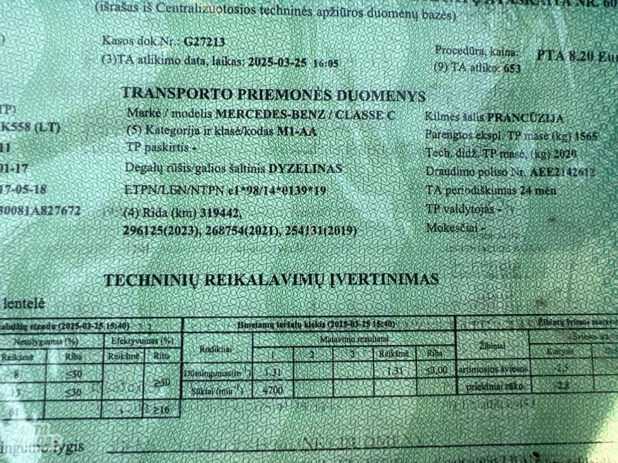 Мерседес Ц 220 2007 в Шяуляй, объемом двигателя 2.20 л и пробегом 0 тыс. км за 1449 €, фото 22 на AUTOMOTO.COM.LV