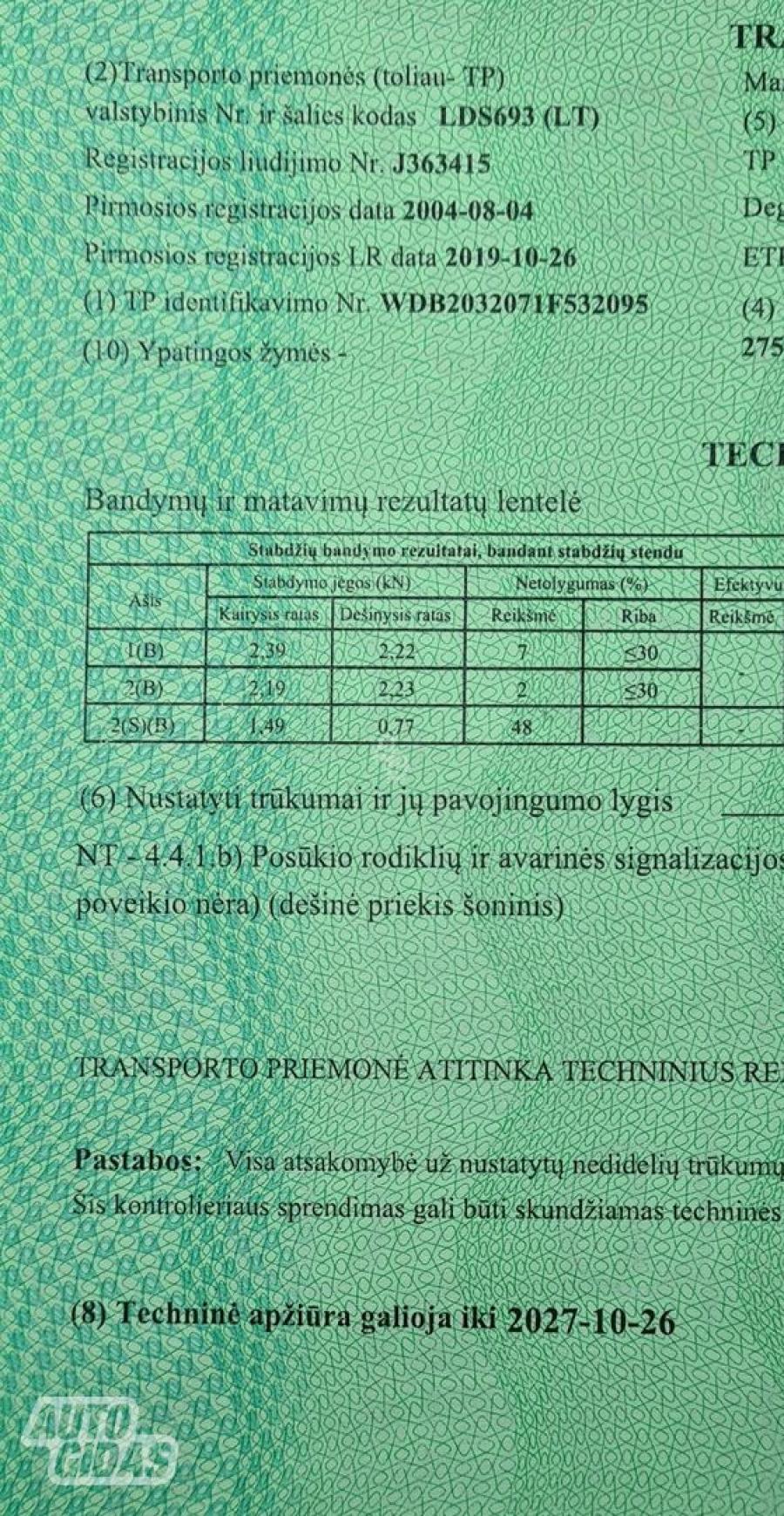 Мерседес Ц 220 2004 в Утена, объемом двигателя 2.10 л и пробегом 294 тыс. км за 1600 €, фото 6 на AUTOMOTO.COM.LV