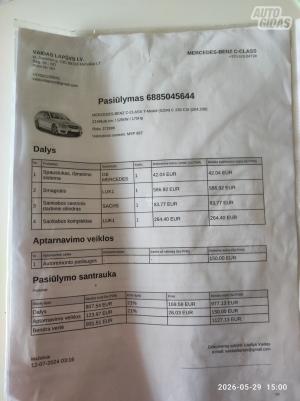 Мерседес Ц 220 2008 в Мажейкяй, объемом двигателя 2.20 л и пробегом 304 тыс. км за 2350 €, фото 21 на AUTOMOTO.COM.LV