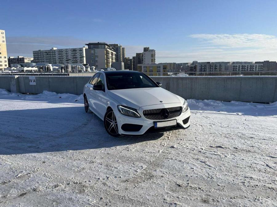 White Mercedes-Benz c-220 2016 in Vilnius, with an engine capacity of 2.14 L and mileage of 183 thousand km for 16900 €, photo 1 on AUTOMOTO.COM.LV