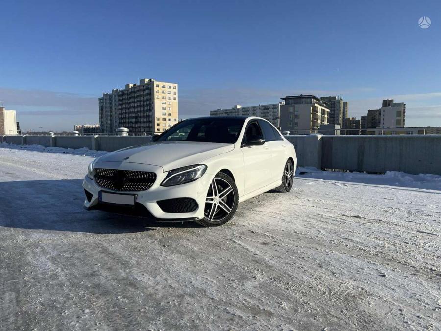 White Mercedes-Benz c-220 2016 in Vilnius, with an engine capacity of 2.14 L and mileage of 183 thousand km for 16900 €, photo 2 on AUTOMOTO.COM.LV
