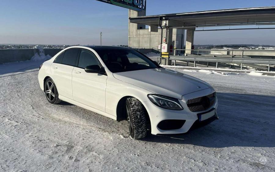 White Mercedes-Benz c-220 2016 in Vilnius, with an engine capacity of 2.14 L and mileage of 183 thousand km for 16900 €, photo 10 on AUTOMOTO.COM.LV