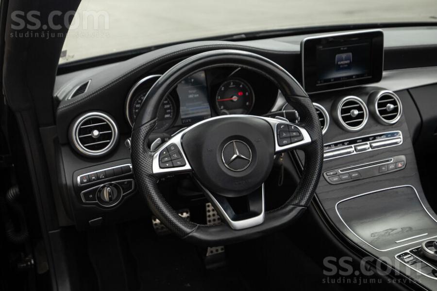 Black Mercedes-Benz C 250 2016 in Tukums, with an engine capacity of 2.20 L and mileage of 266 thousand km for 18990 €, photo 16 on AUTOMOTO.COM.LV