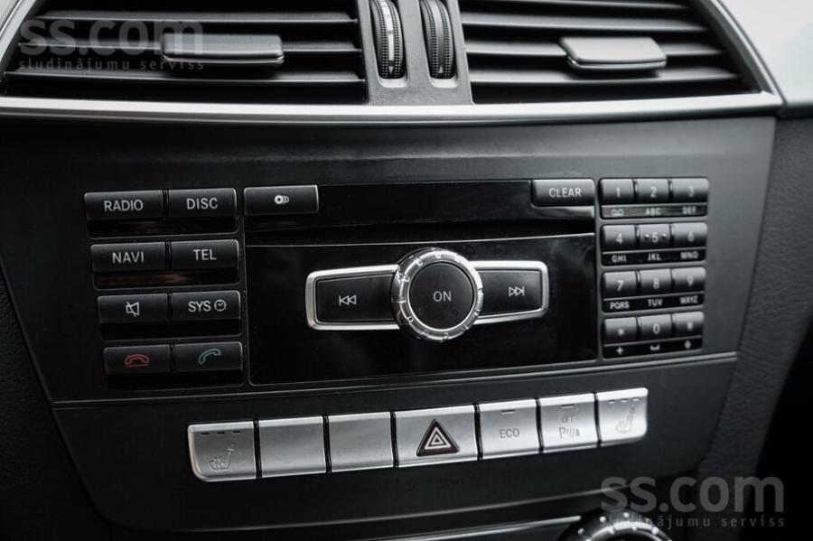 Black Mercedes-Benz C 250 2011 in Riga, with an engine capacity of 2.20 L and mileage of 233 thousand km for 9350 €, photo 22 on AUTOMOTO.COM.LV
