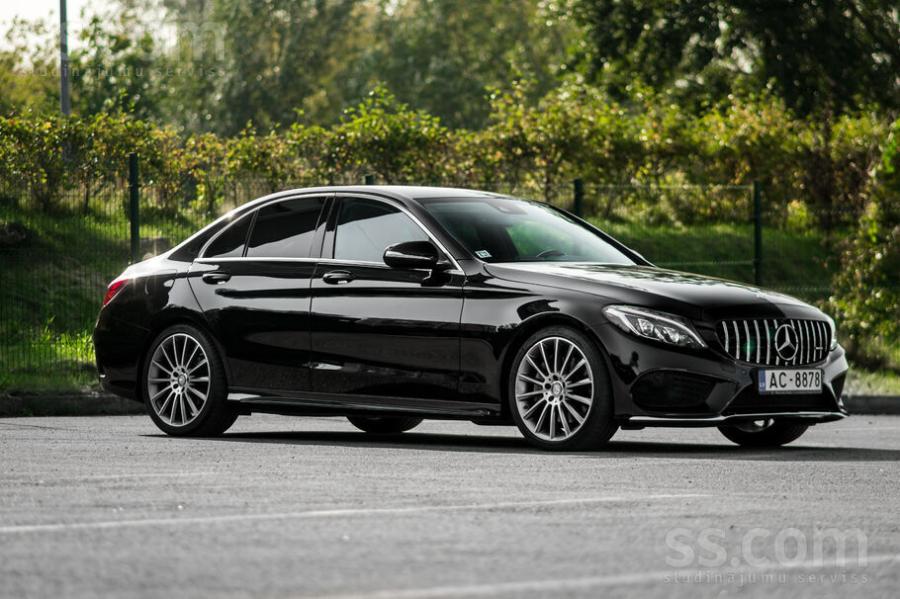Black Mercedes-Benz C 250 2015 in Riga, with an engine capacity of 2.20 L and mileage of 188 thousand km for 16500 €, photo 2 on AUTOMOTO.COM.LV