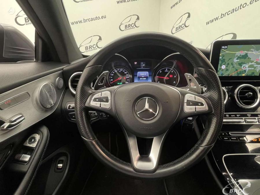 Grey Mercedes-Benz C 250 2016 in Vilnius, with an engine capacity of 2.14 L and mileage of 301 thousand km for 15600 €, photo 29 on AUTOMOTO.COM.LV